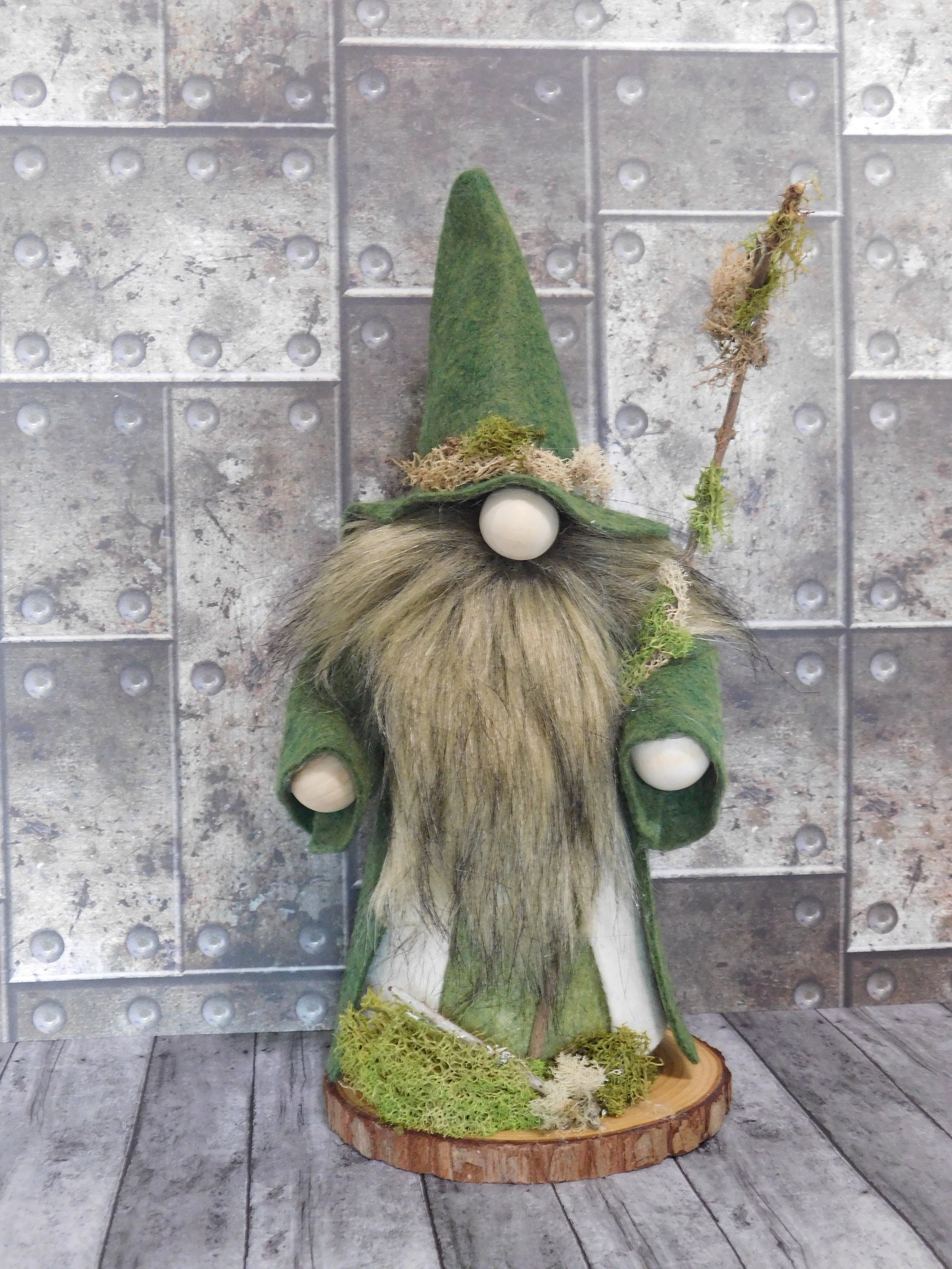 Woodland Wizard Gnome, Wizard Gnome, Green Wizard, Gnome - Etsy