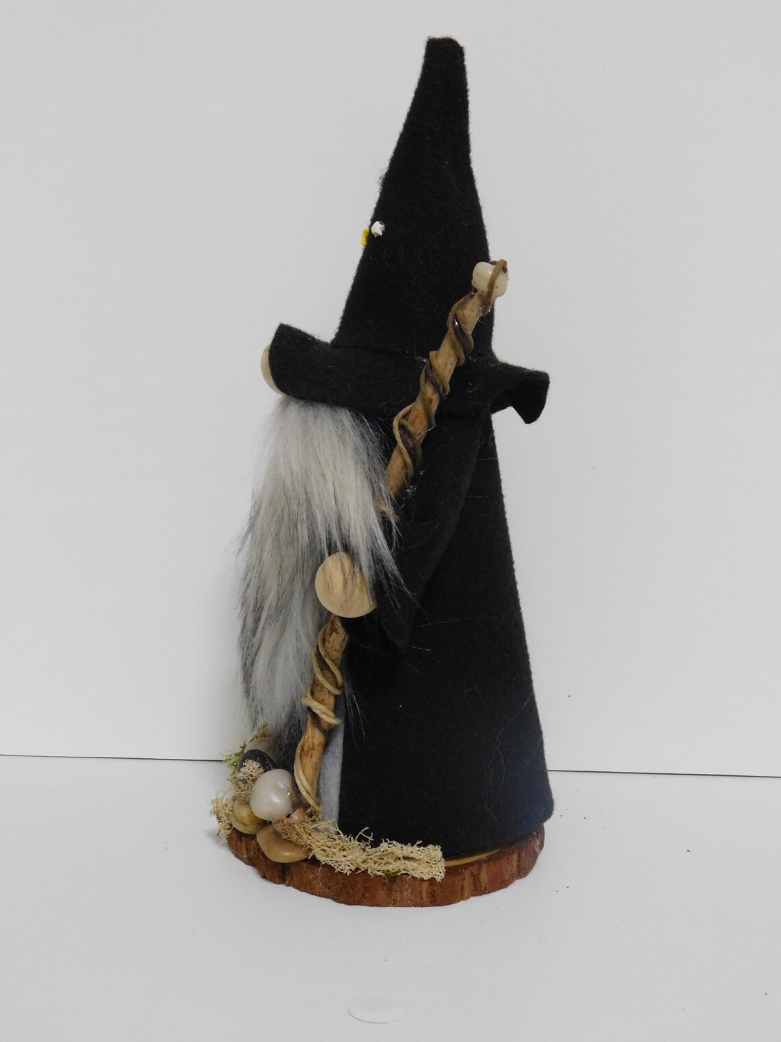 Woodland Wizard Gnome, Wizard Gnome, Black Wizard, Gnome - Etsy