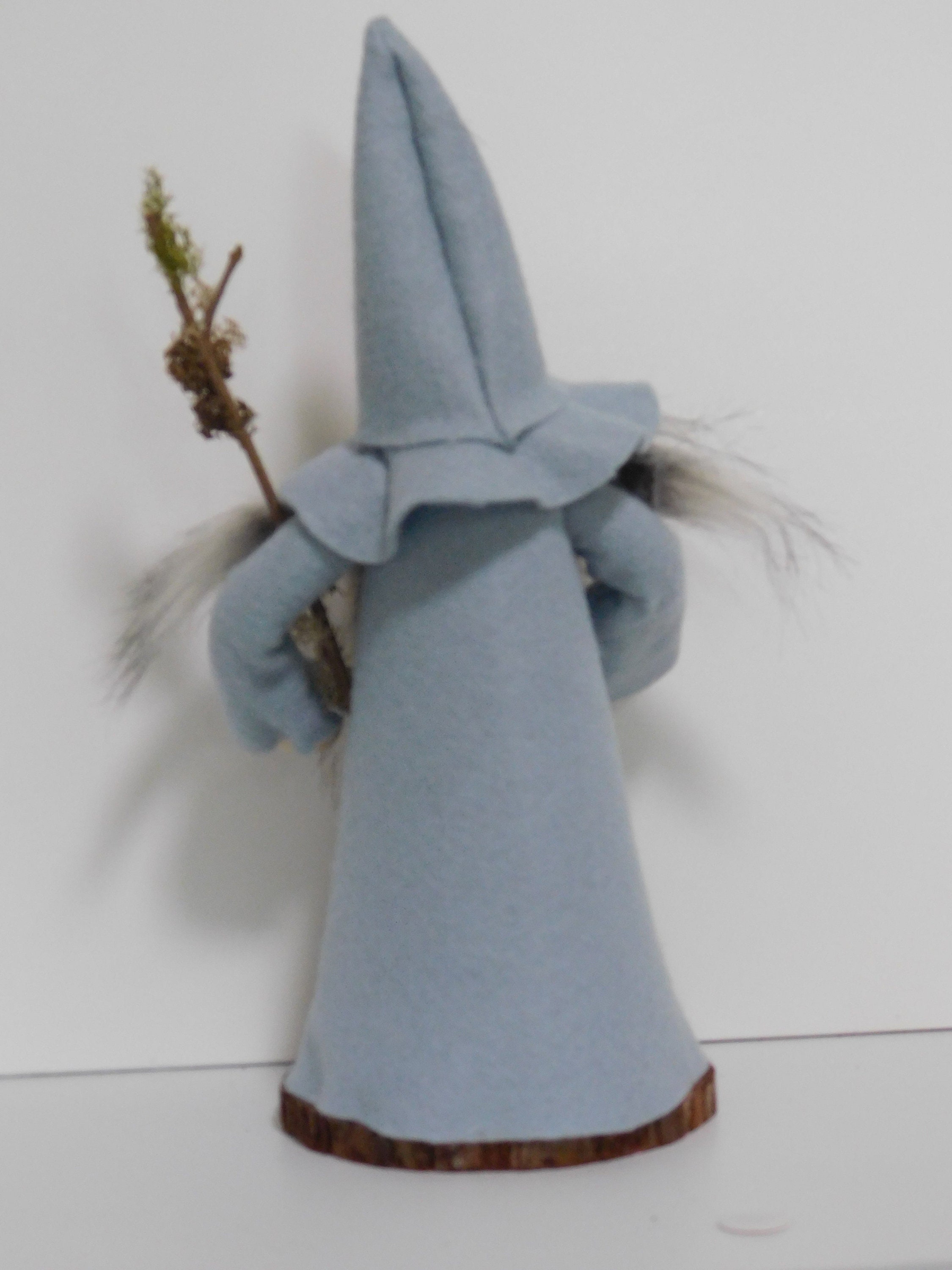 Woodland Wizard Gnome, Wizard Gnome, Woodland Wizard in Blue/gray ...