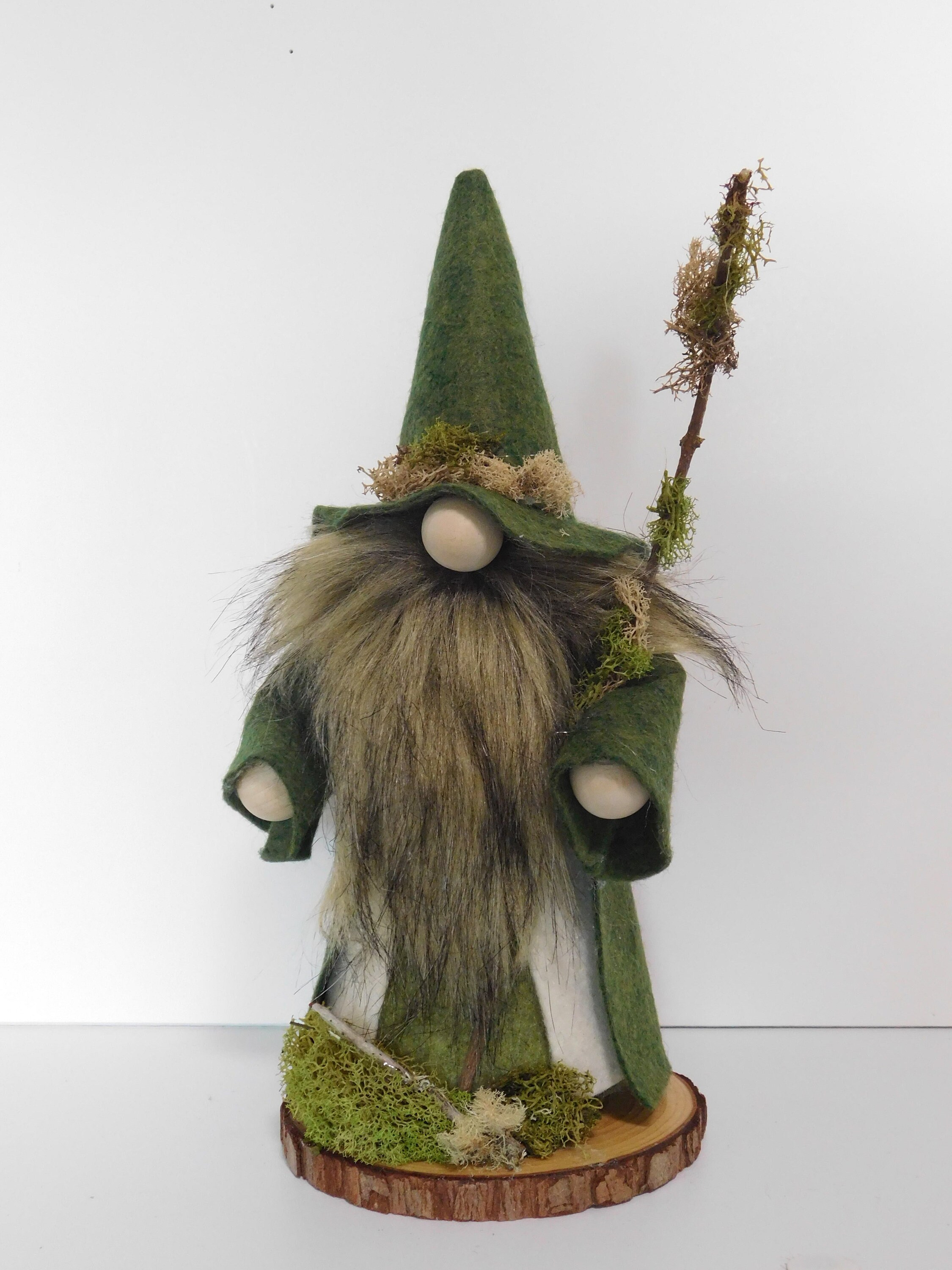 Woodland Wizard Gnome, Wizard Gnome, Green Wizard, Gnome - Etsy