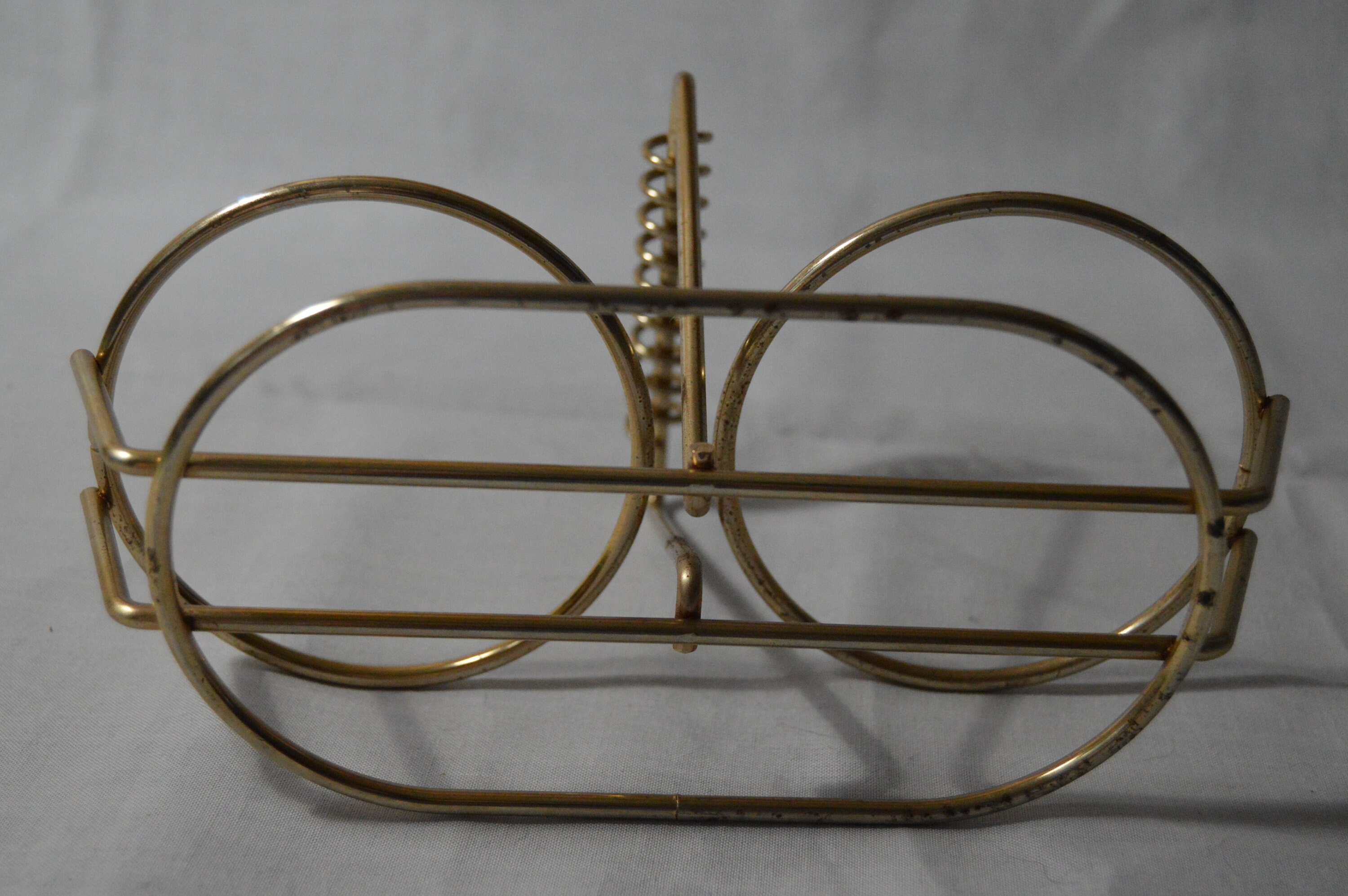 Vtg MCM Libbey Gold Leaf Frosted Glass Sugar & Creamer Set W/caddy Some ...