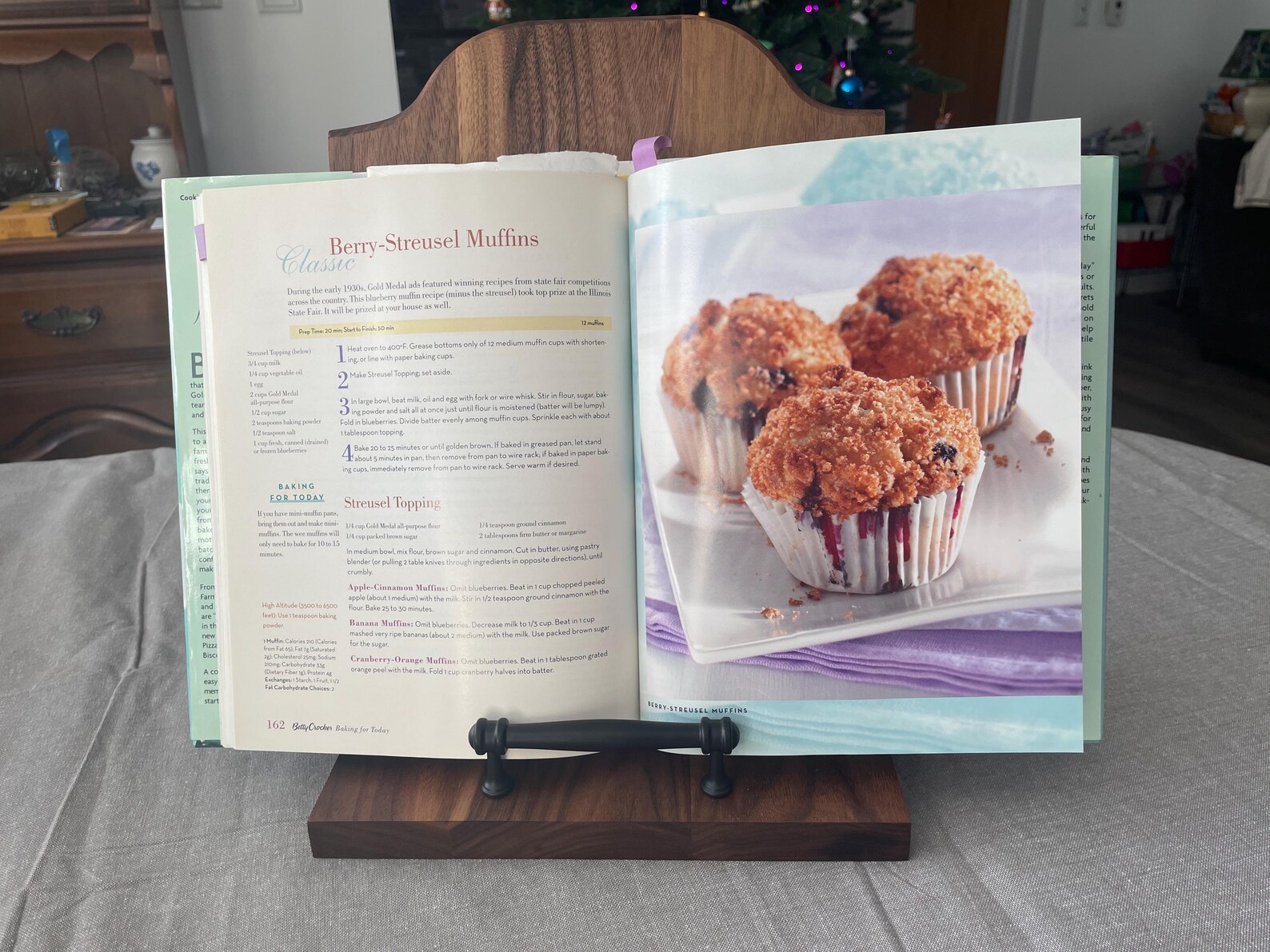 Solid Black Walnut Cookbook Holder, Wooden Kitchen Accessory - Etsy