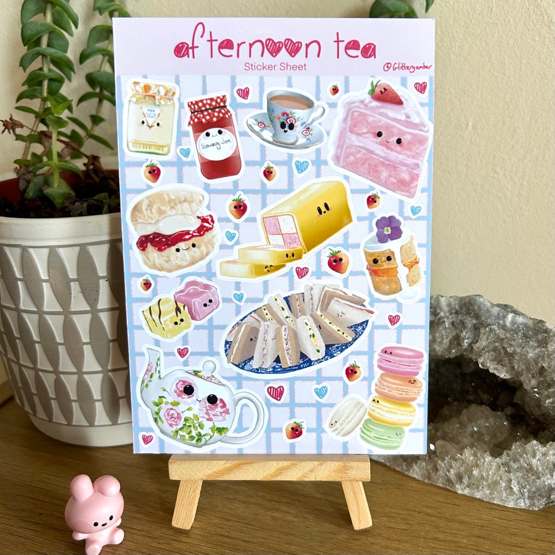 Afternoon Tea Sticker Sheet 33 Kiss Cut Stickers Perfect for Bujo ...