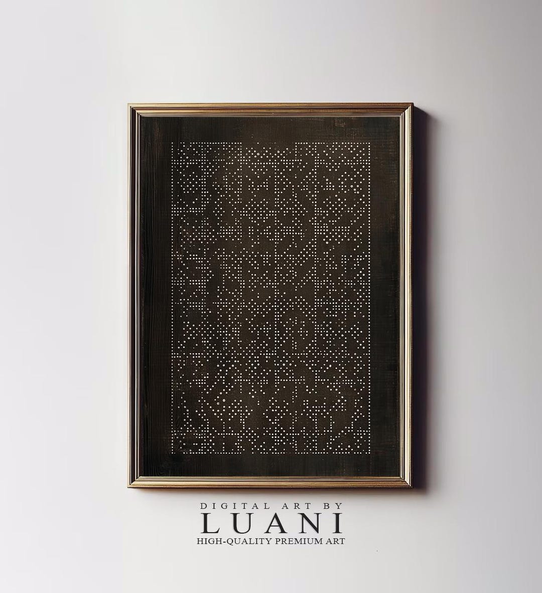 Punched Tin Grid Art Print: Rustic Farmhouse Stencil (digital Download ...
