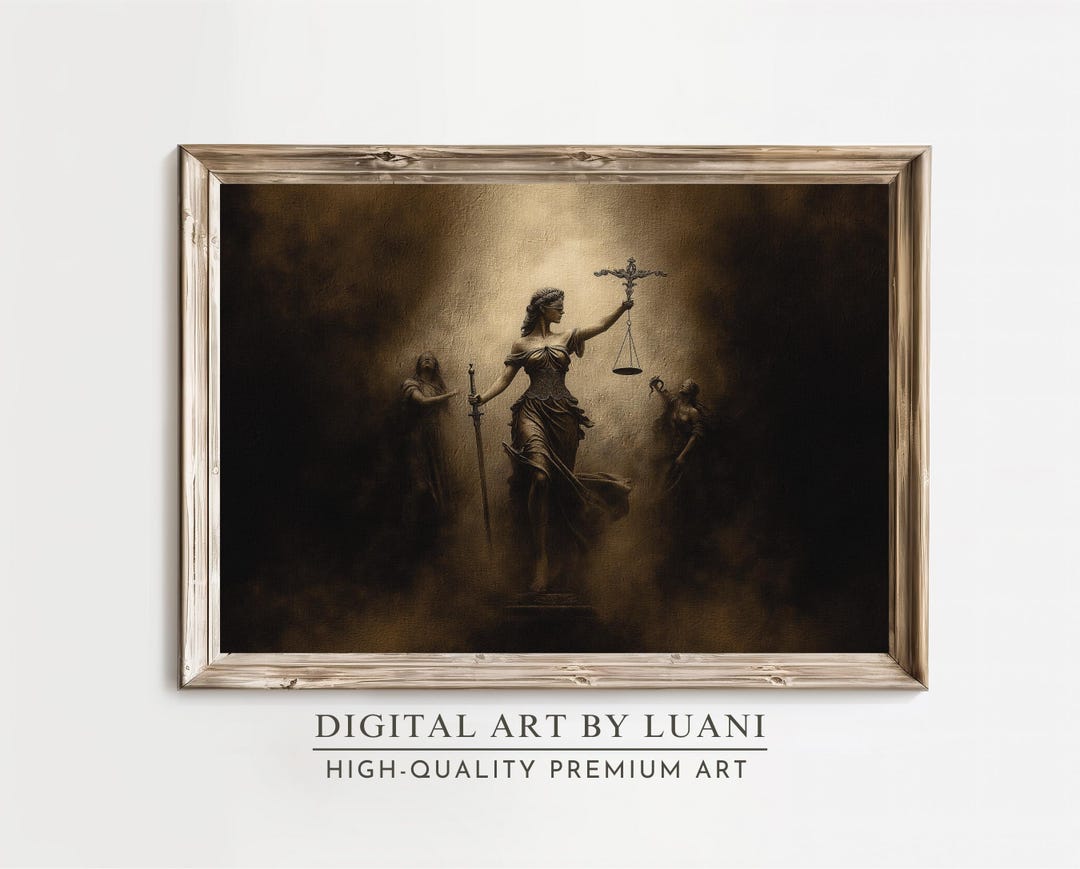 Lady Justice Print: Vintage Legal Symbol Artwork (digital Download) - Etsy