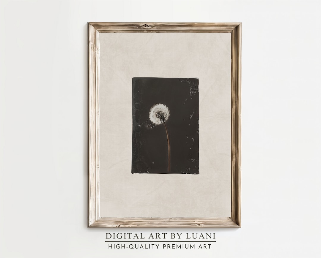 Dandelion Seed Head Print: Vintage Botanical Wall Art (digital Download ...