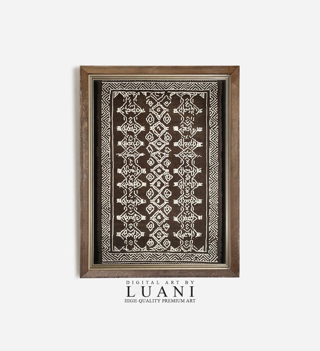 Polynesian Tapa Cloth Art Print: Tribal Geometric Wall Decor (digital ...