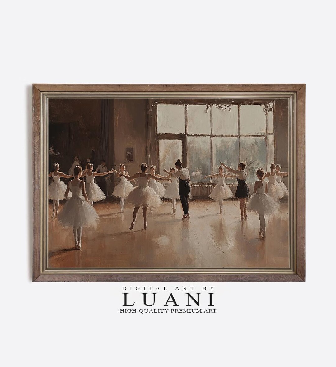 Classical Ballet Rehearsal Artwork Dance Studio Scene Graceful ...