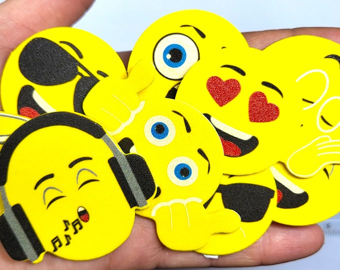 Stickers Foam Yellow Smiley Face-emoji Self-adhesive (pack of 9 ...