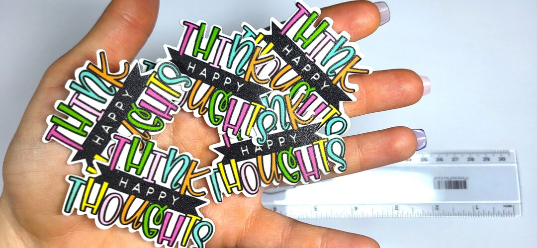 Stickers Foam Think Happy Thoughts Self-adhesive (pack of 5) Perfect to ...