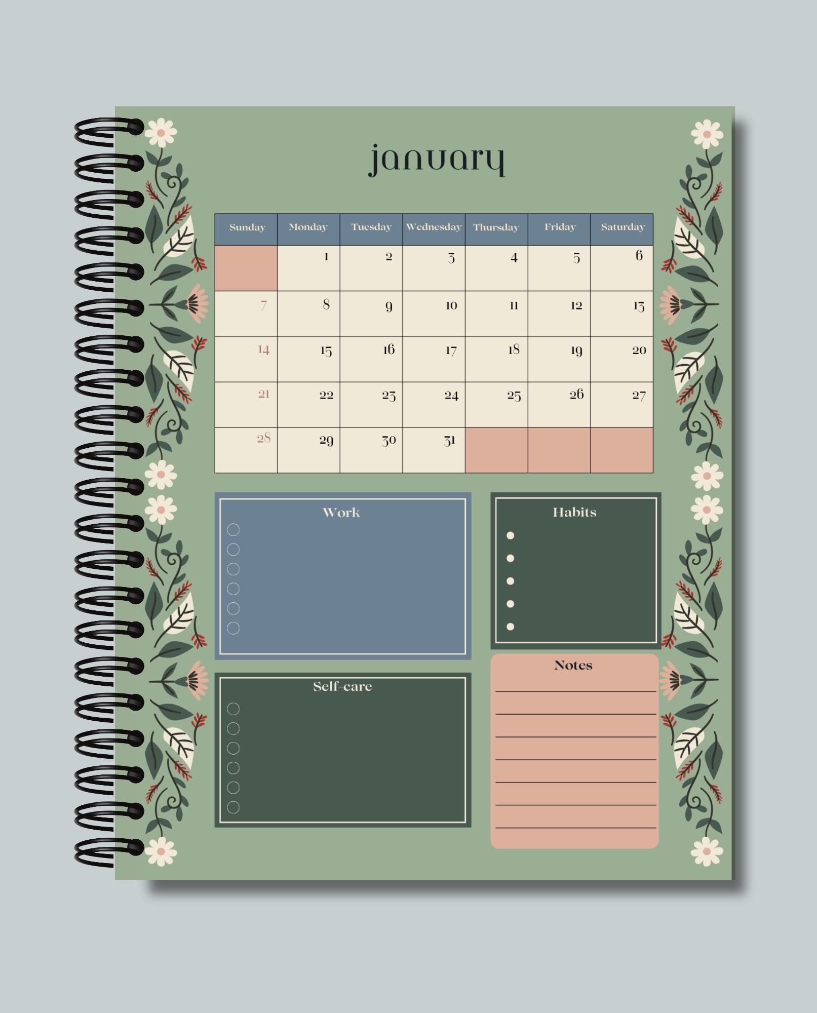 2024 Printable Daily Planner and Calendar - Etsy