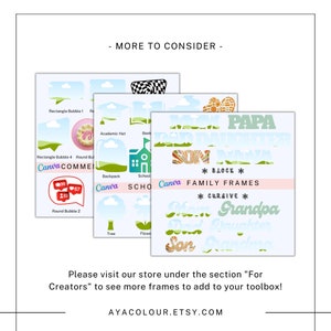 Canva Frame Template, Drag and Drop Summer Beach Shapes Bundle, Instant ...