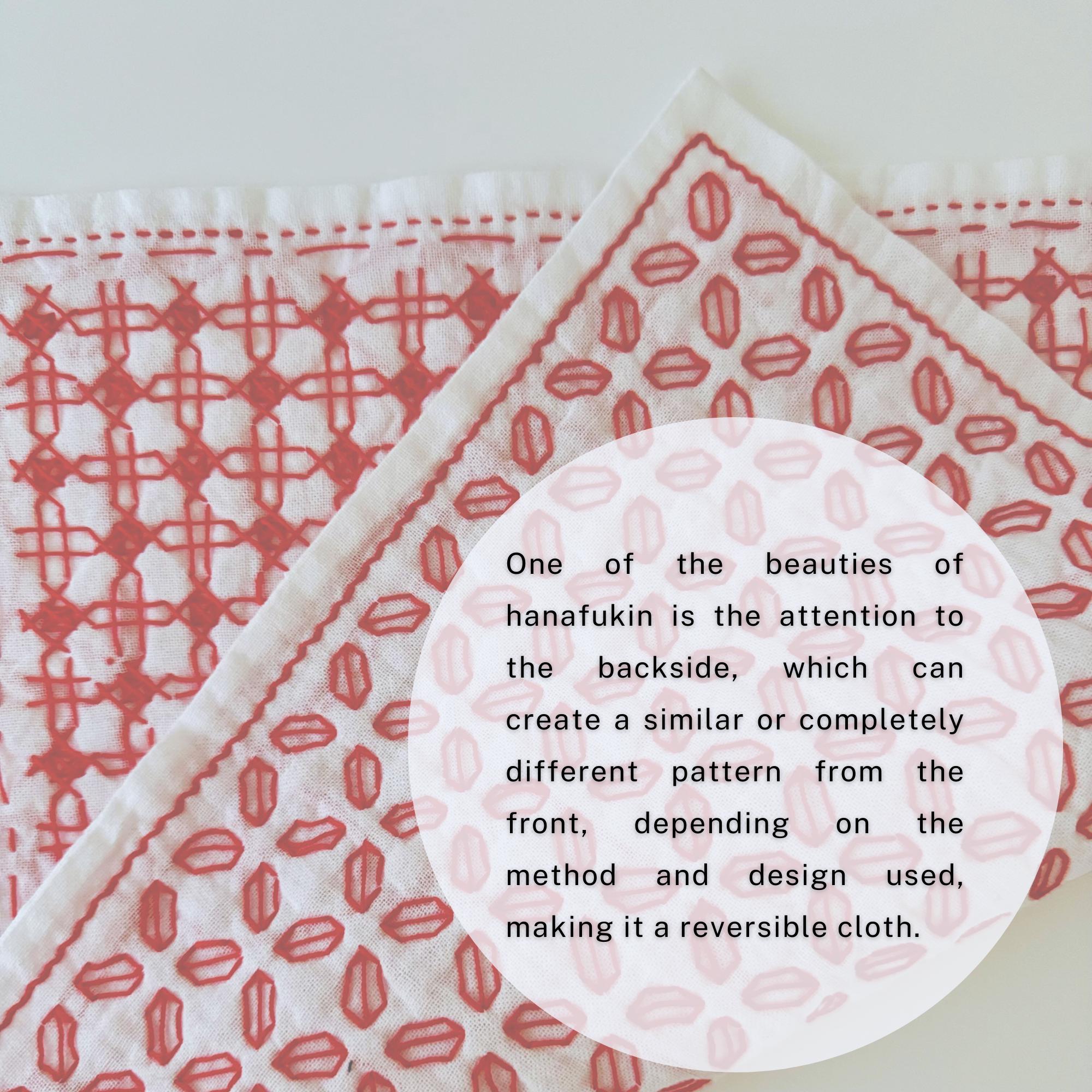 Sashiko Snake Mini Handkerchief, Pocket Square, Fabric Napkin ...