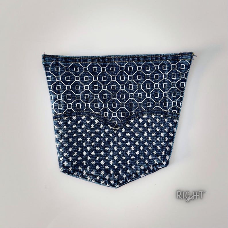 Sashiko Denim Pockets, Redy-to-use Ayacolour Boro Jeans Rice X Coins ...