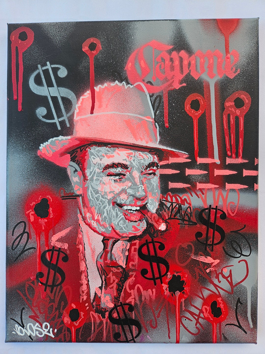 Al Capone Chicago Vintage Gangster Mafia Painting Graffiti Font Letters ...