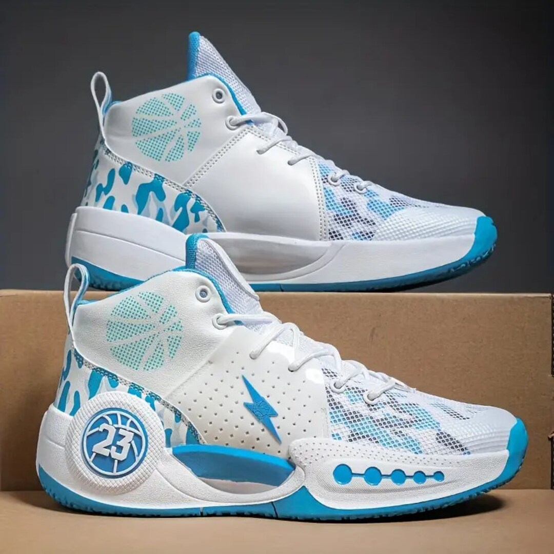 Men's Basketball Shoes, Comfy Breathable Non Slip Shock Absorbing Lace ...
