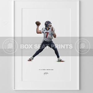 CJ Stroud Poster Houston Texans Football Illustrated Art Print - Etsy
