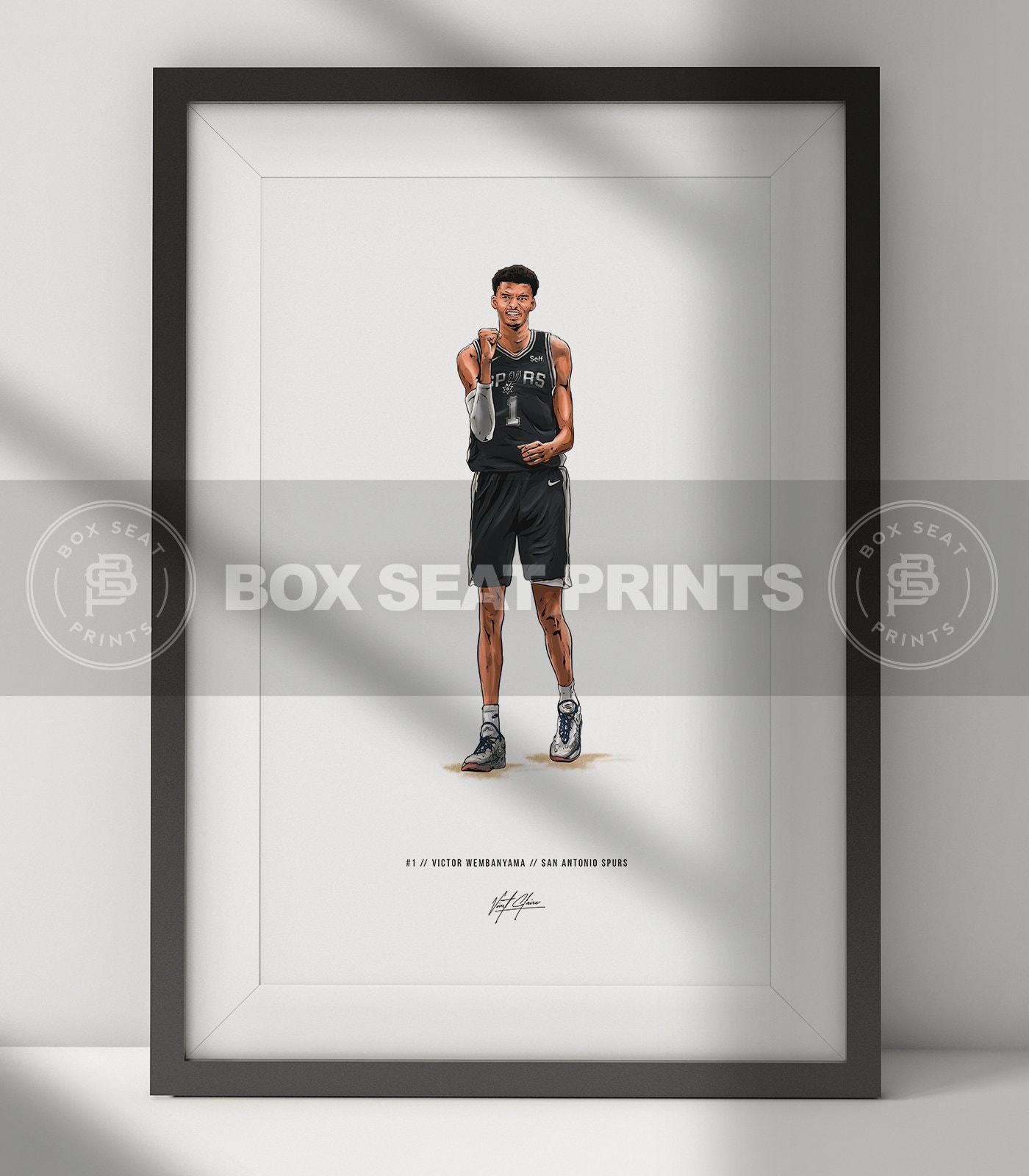 Victor Wembanyama Poster San Antonio Spurs Basketball Art Drawing Print ...