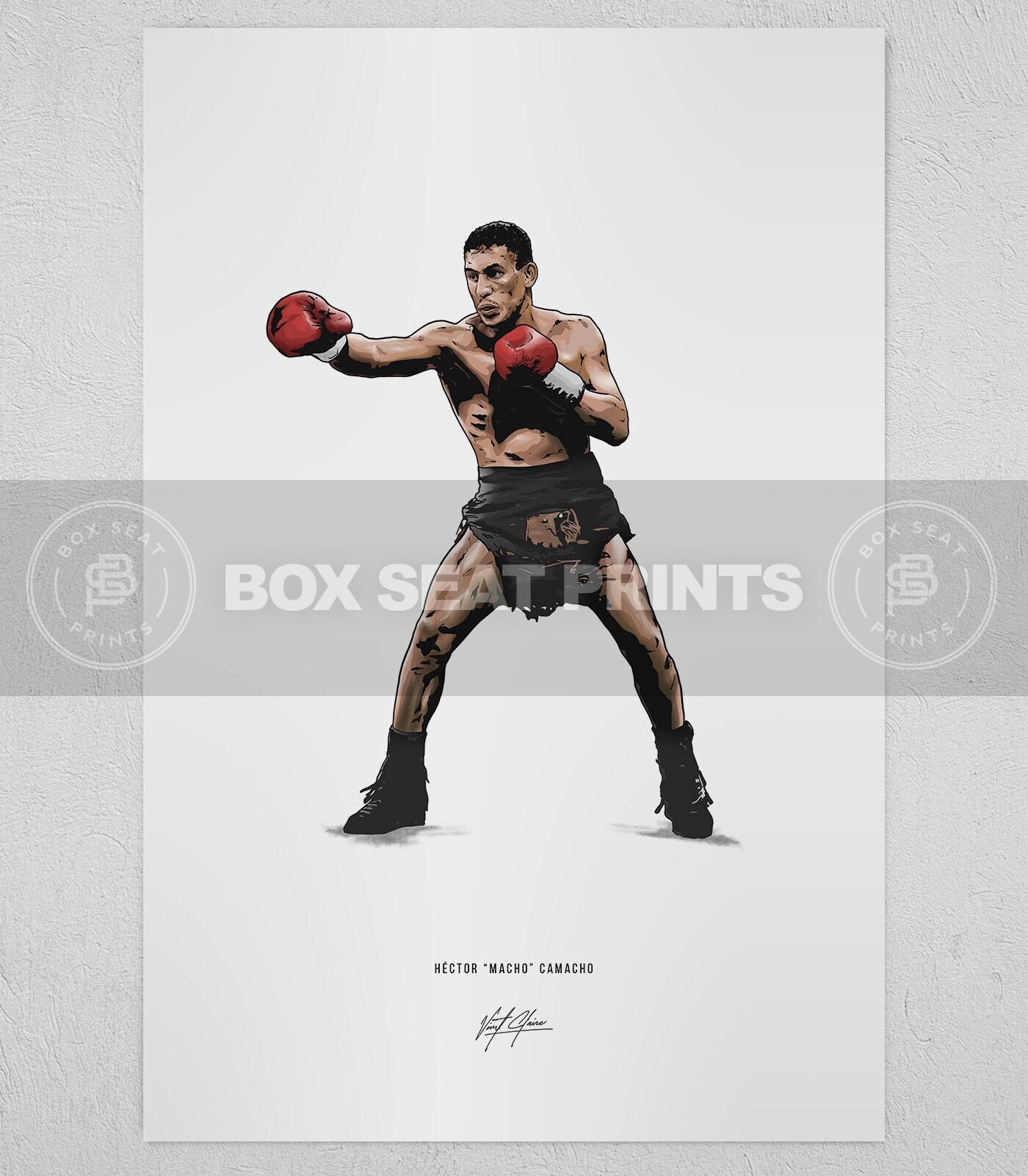 Hector Camacho Boxing Art Illustrated Print Poster, Hector Macho ...