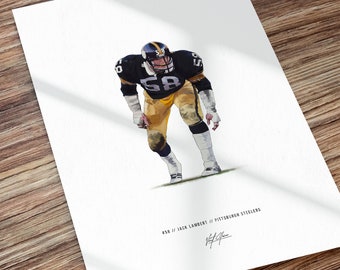 Football Legend JACK LAMBERT Glossy 8x10 Photo Pittsburgh Steelers ...
