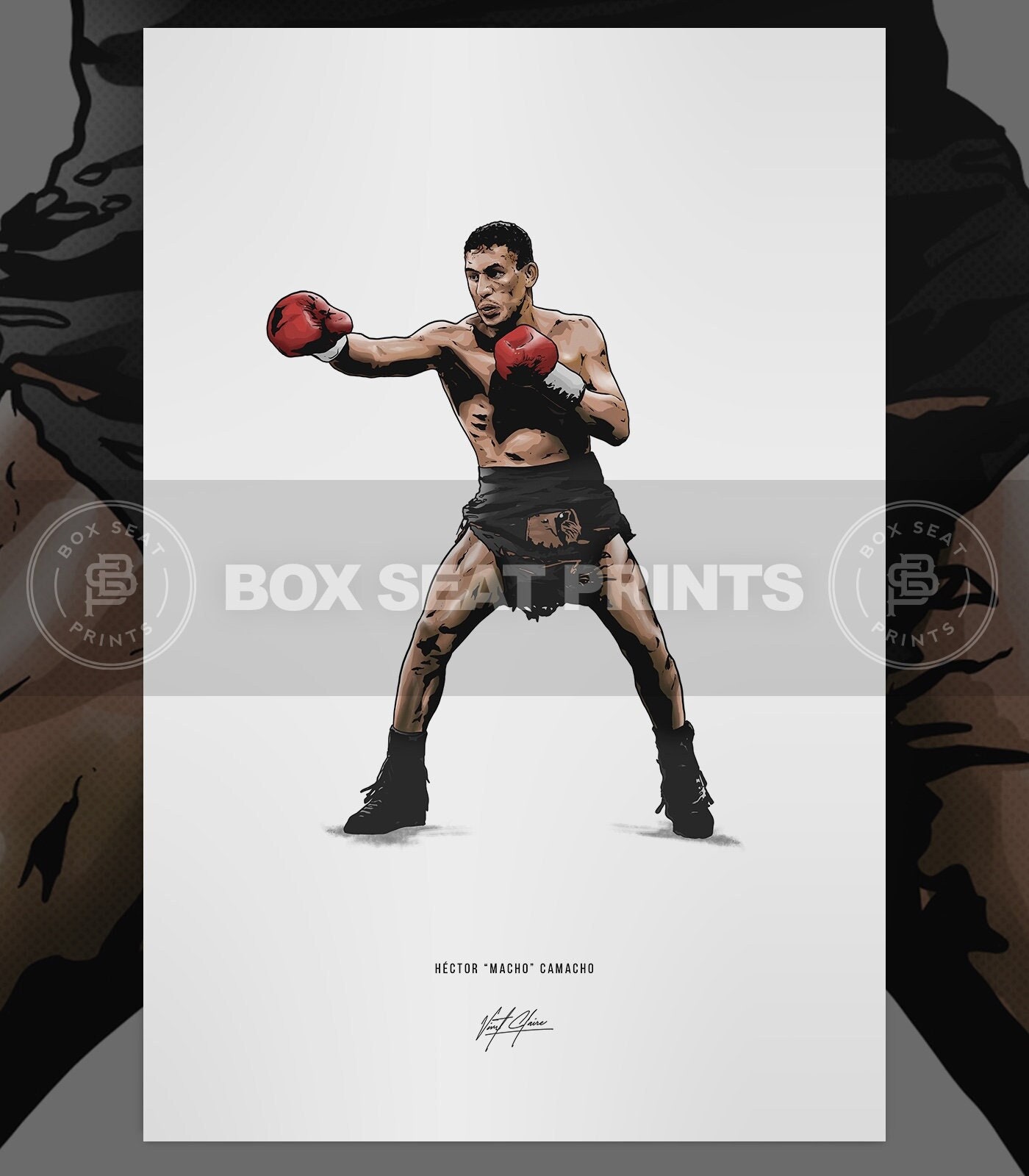 Hector Camacho Boxing Art Illustrated Print Poster, Hector Macho ...