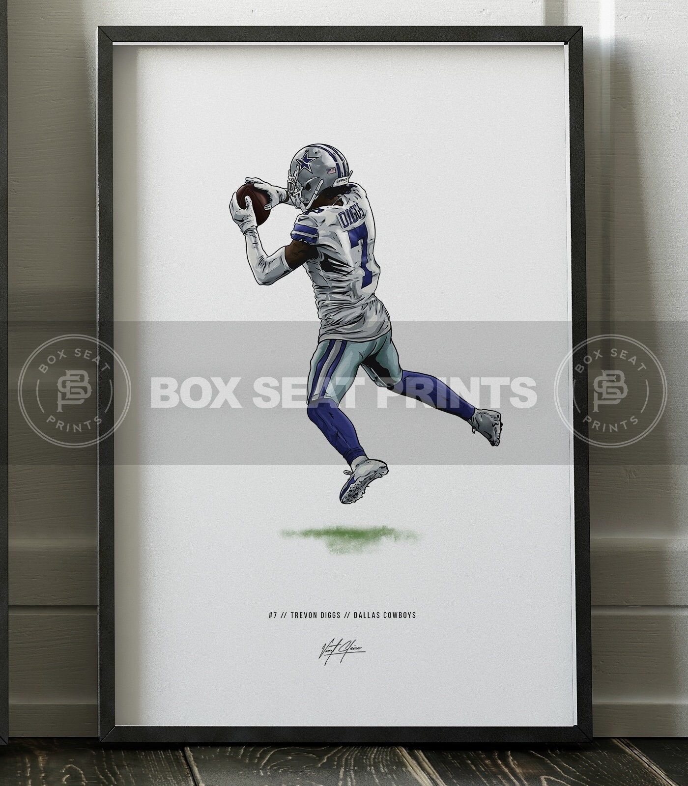 Trevon Diggs Dallas Cowboys Football Illustrated Art Poster Print ...