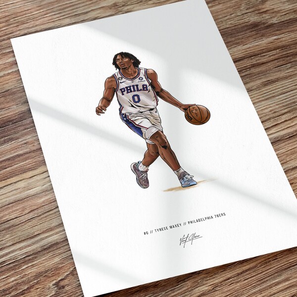Tyrese Maxey Art - Etsy