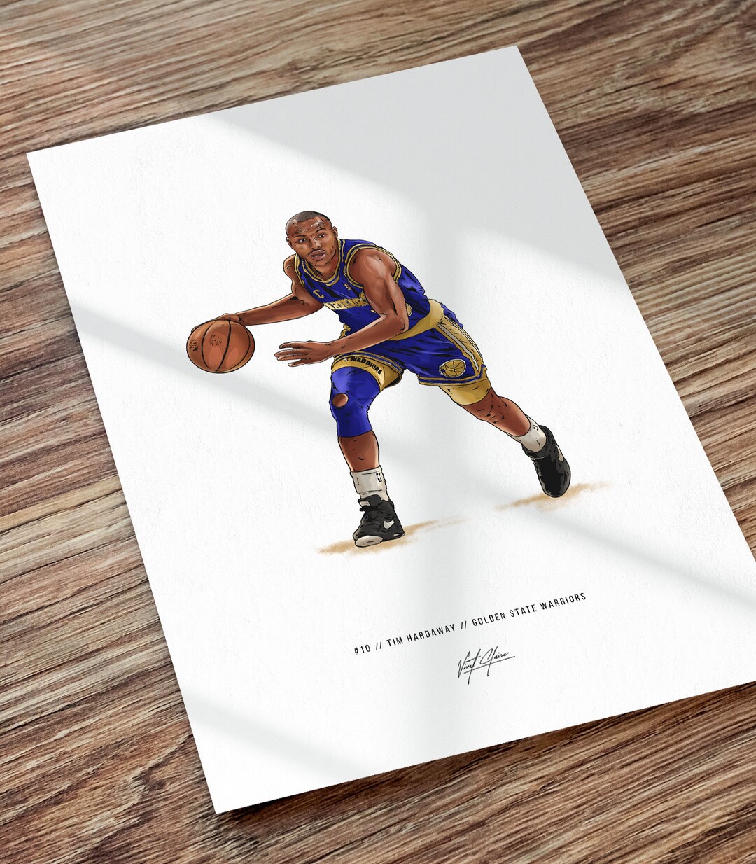 Tim Hardaway Poster Golden State Warriors Basketball Art Illustrated ...