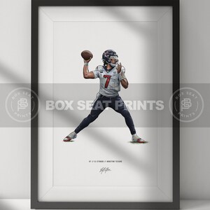 CJ Stroud Poster Houston Texans Football Illustrated Art Print - Etsy