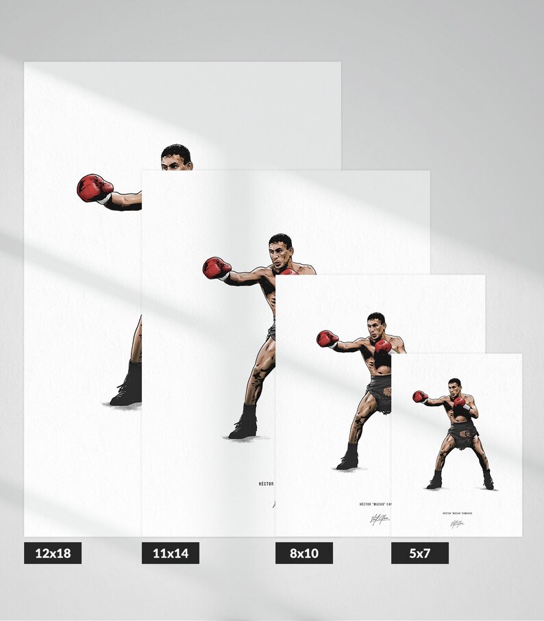 Hector Camacho Boxing Art Illustrated Print Poster, Hector Macho ...