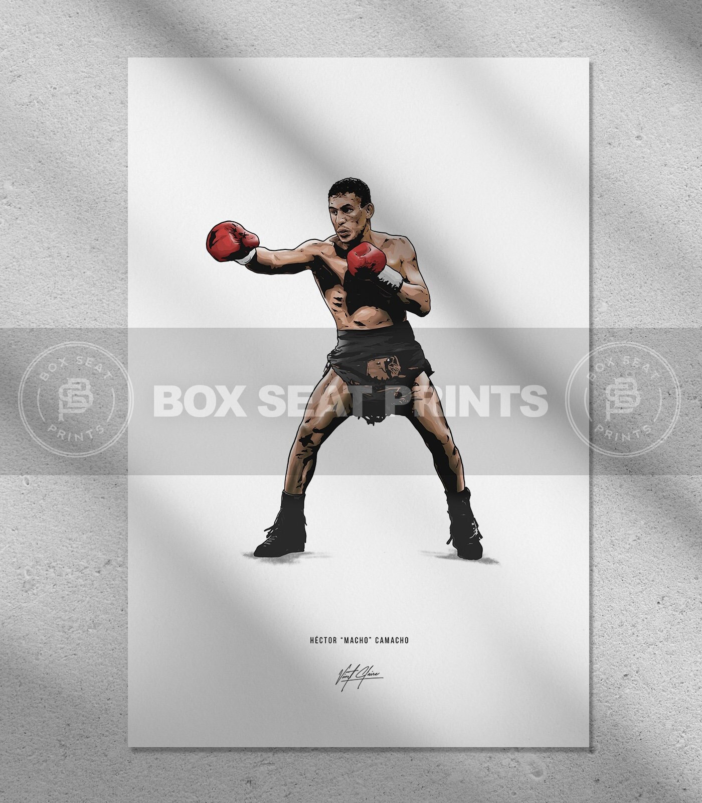 Hector Camacho Boxing Art Illustrated Print Poster, Hector Macho ...