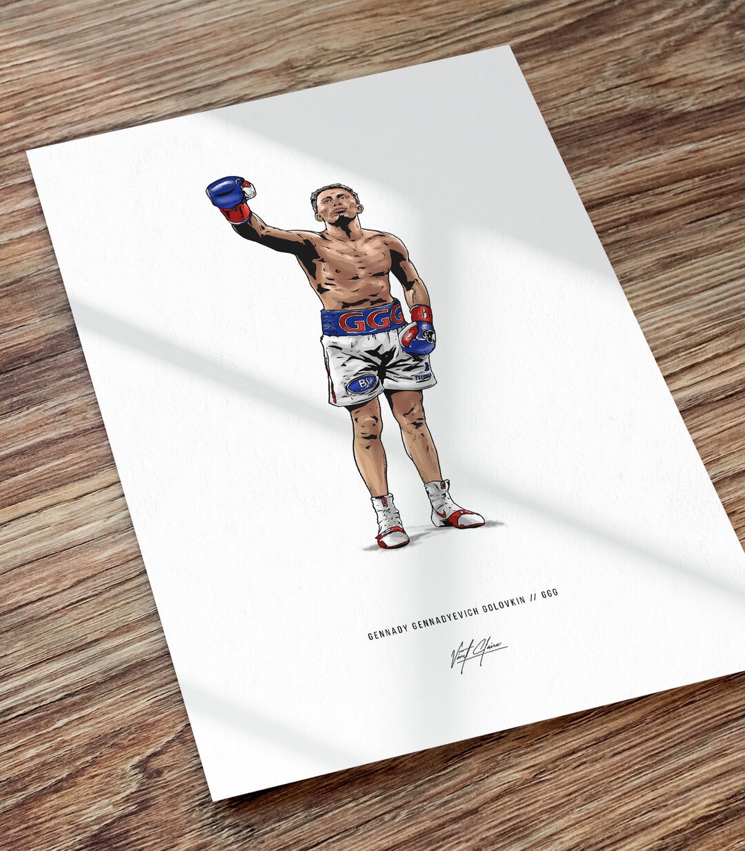 Gennady Golovkin Boxing Art Illustrated Print Poster, GGG Poster, Gift ...