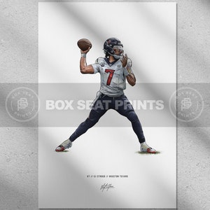 CJ Stroud Poster Houston Texans Football Illustrated Art Print - Etsy