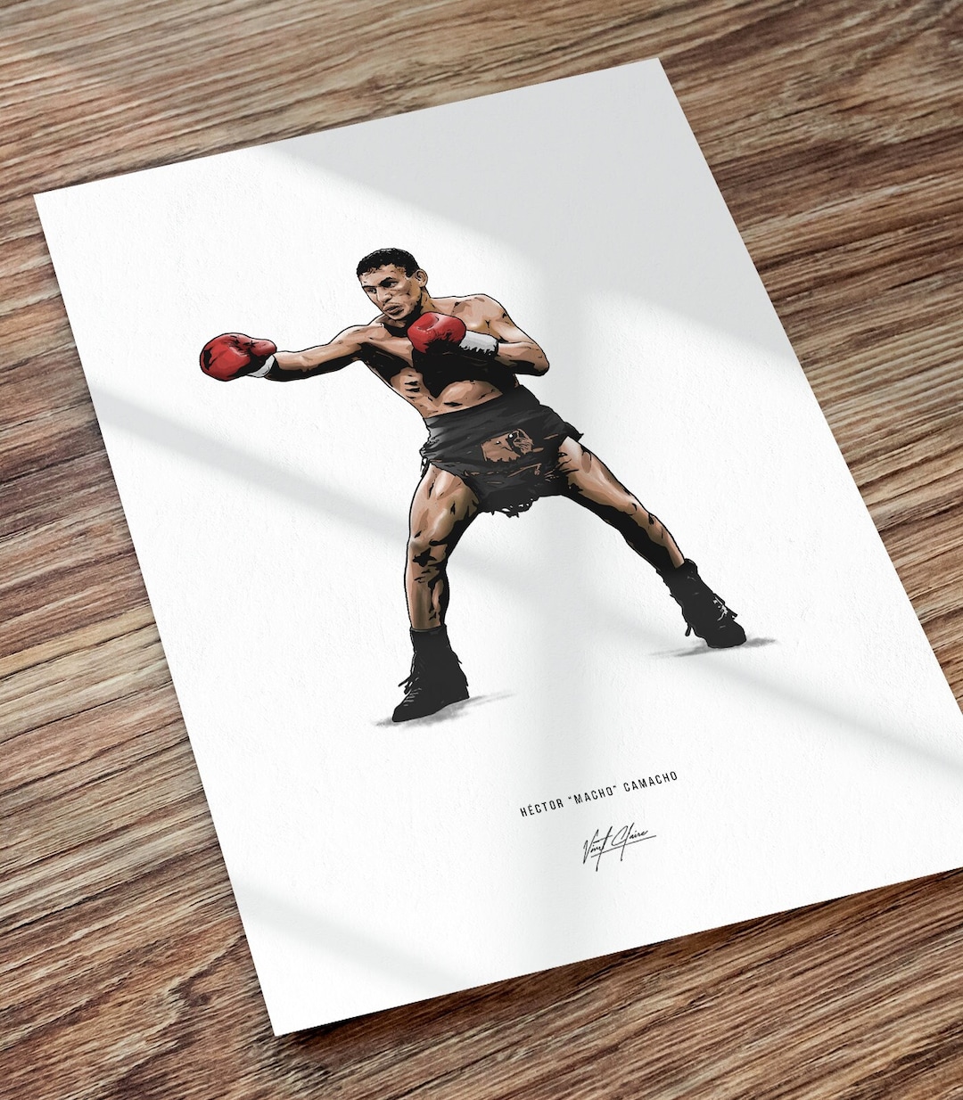 Hector Camacho Boxing Art Illustrated Print Poster, Hector Macho Camacho Poster, Gift for Hector ...