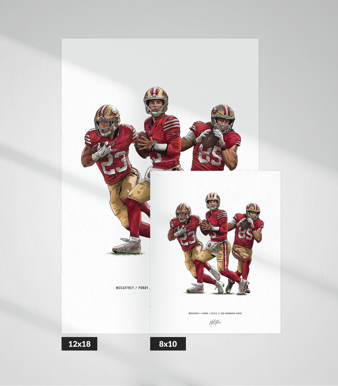 San Francisco 49ers Football Poster Art Illustrated Print, Christian ...