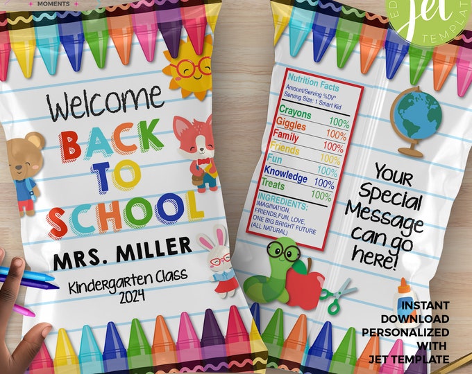 Kindergarten Graduation Favor Bags-custom Chip Bags-grad-digital ...