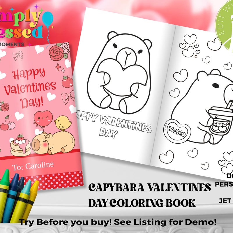 Colorear capibara - Etsy México