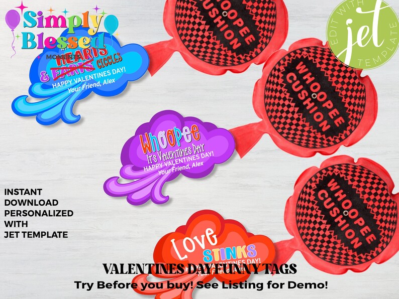 Funny Whoopee Cushion Valentine Cards - Printable Classroom Valentines ...