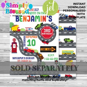 Transportation Birthday Party Printable Bundle, Chip Bag, Juice Pouch ...