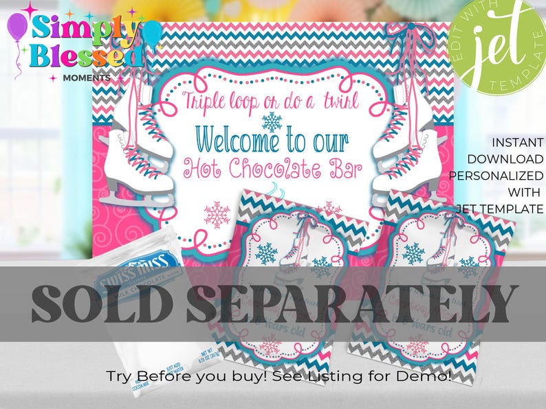 Ice Skating Birthday Party Printables Bundle (digital Download) - Etsy