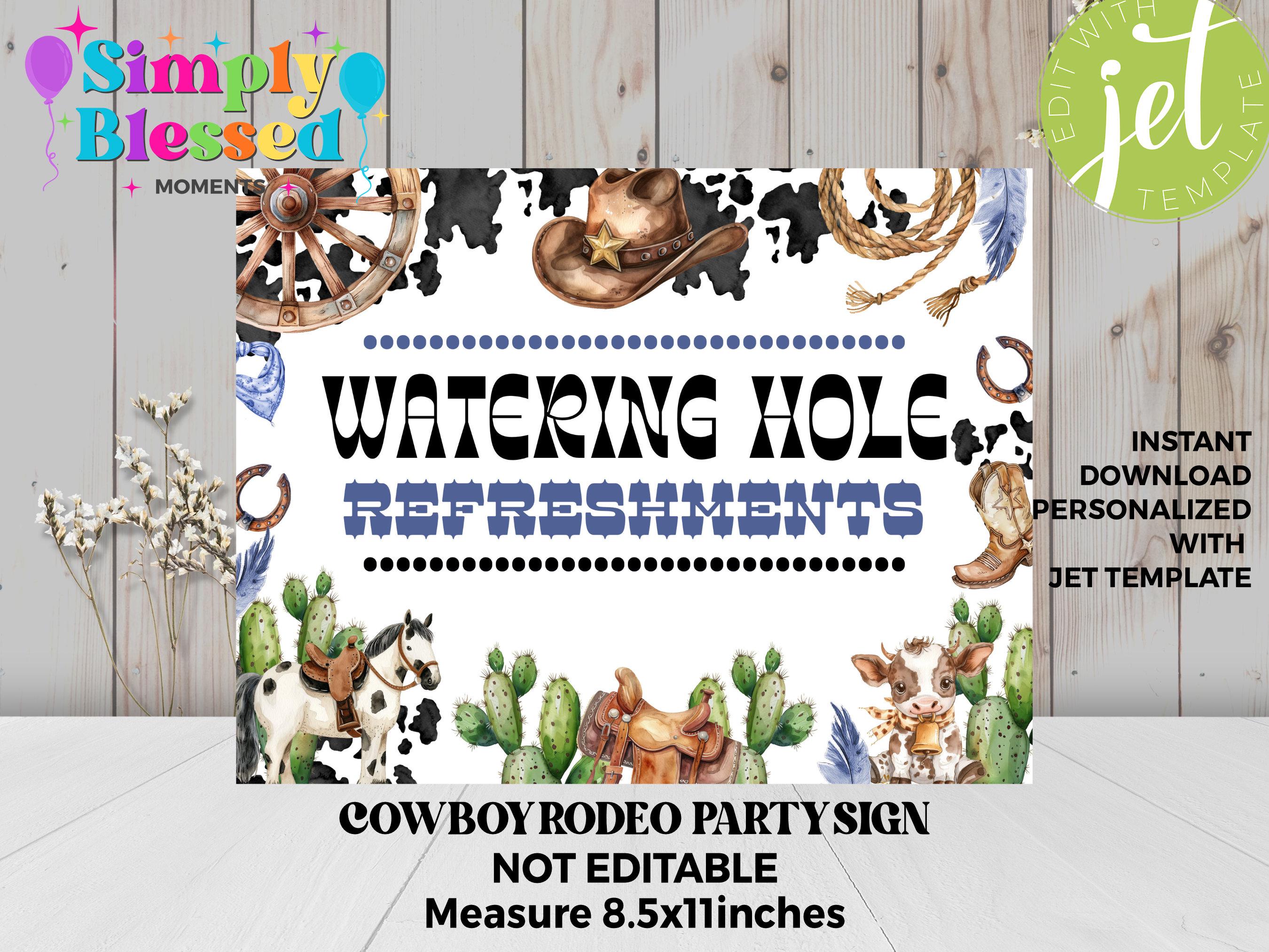 Cowboy Rodeo Food Dessert Table Tents With Bonus Signs Printable ...