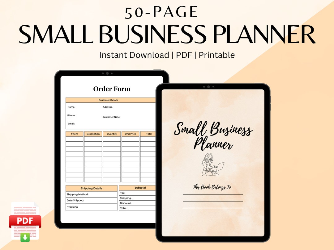 Small Business Planner Printable | Business Plan Organizer Invoice ...