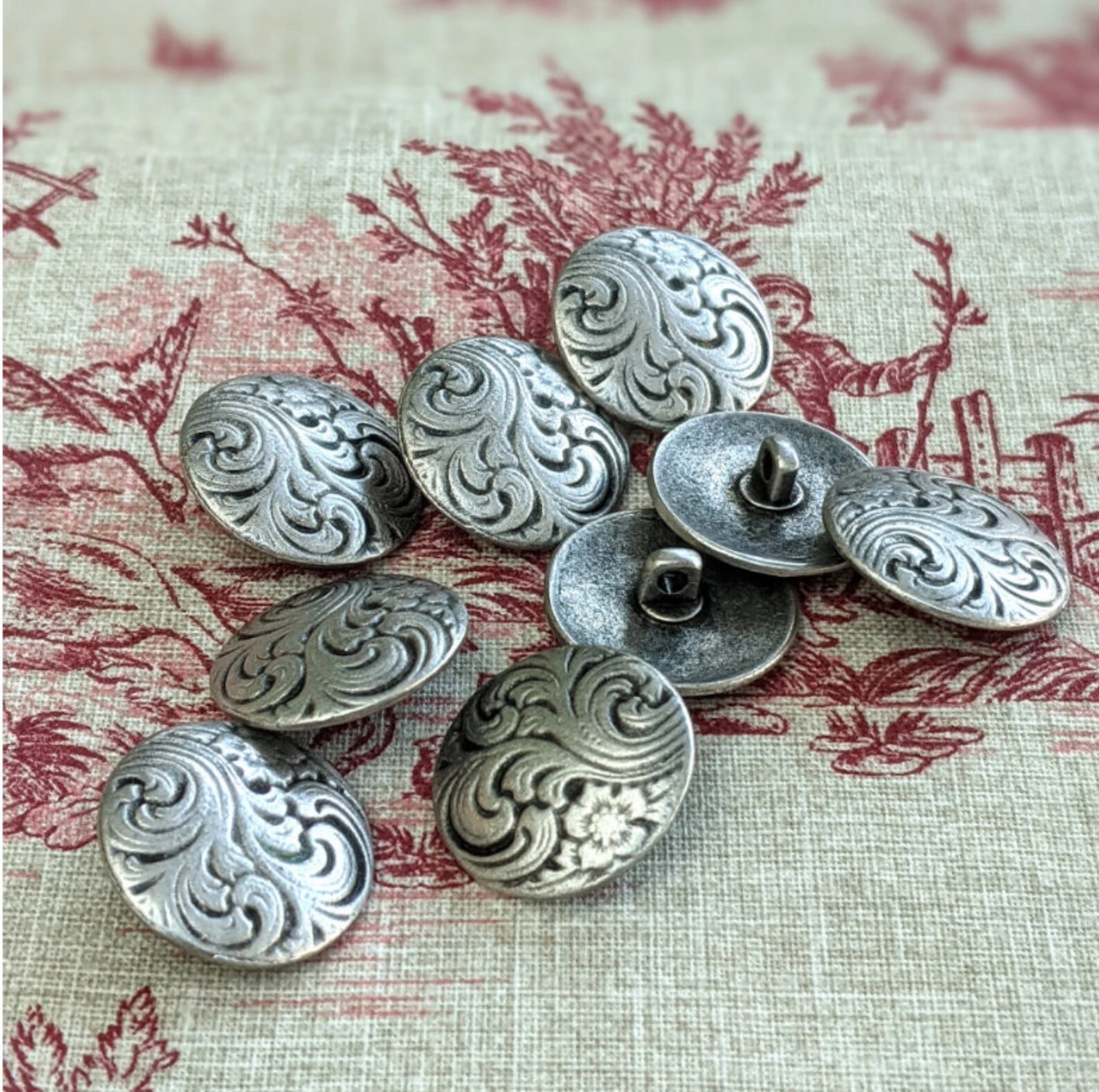 Traditional Costume Buttons, Dirndl Buttons, Metal Buttons, Antique ...