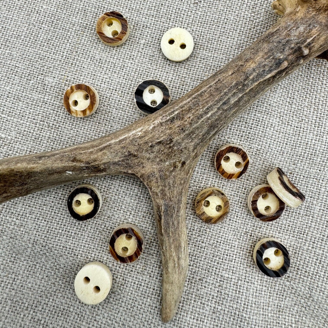 Genuine Horn Buttons, 11 Mm, Shirt Buttons, Traditional Costume Buttons ...