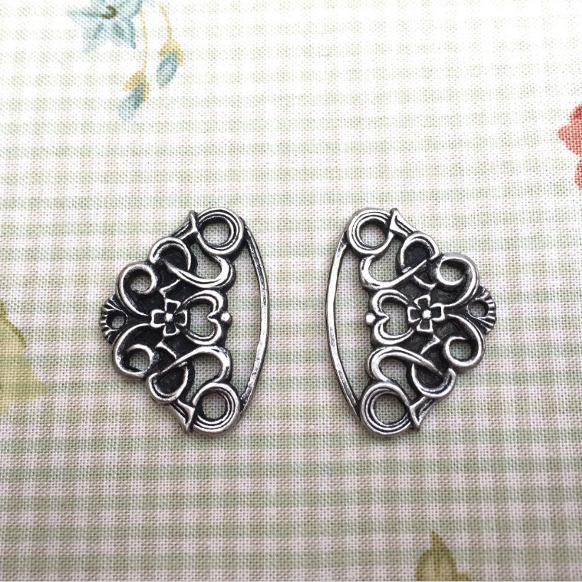 Dirndl Hooks, Bodice Eyelets, Bodice Hooks, 4 Pairs, Metal, Antique ...