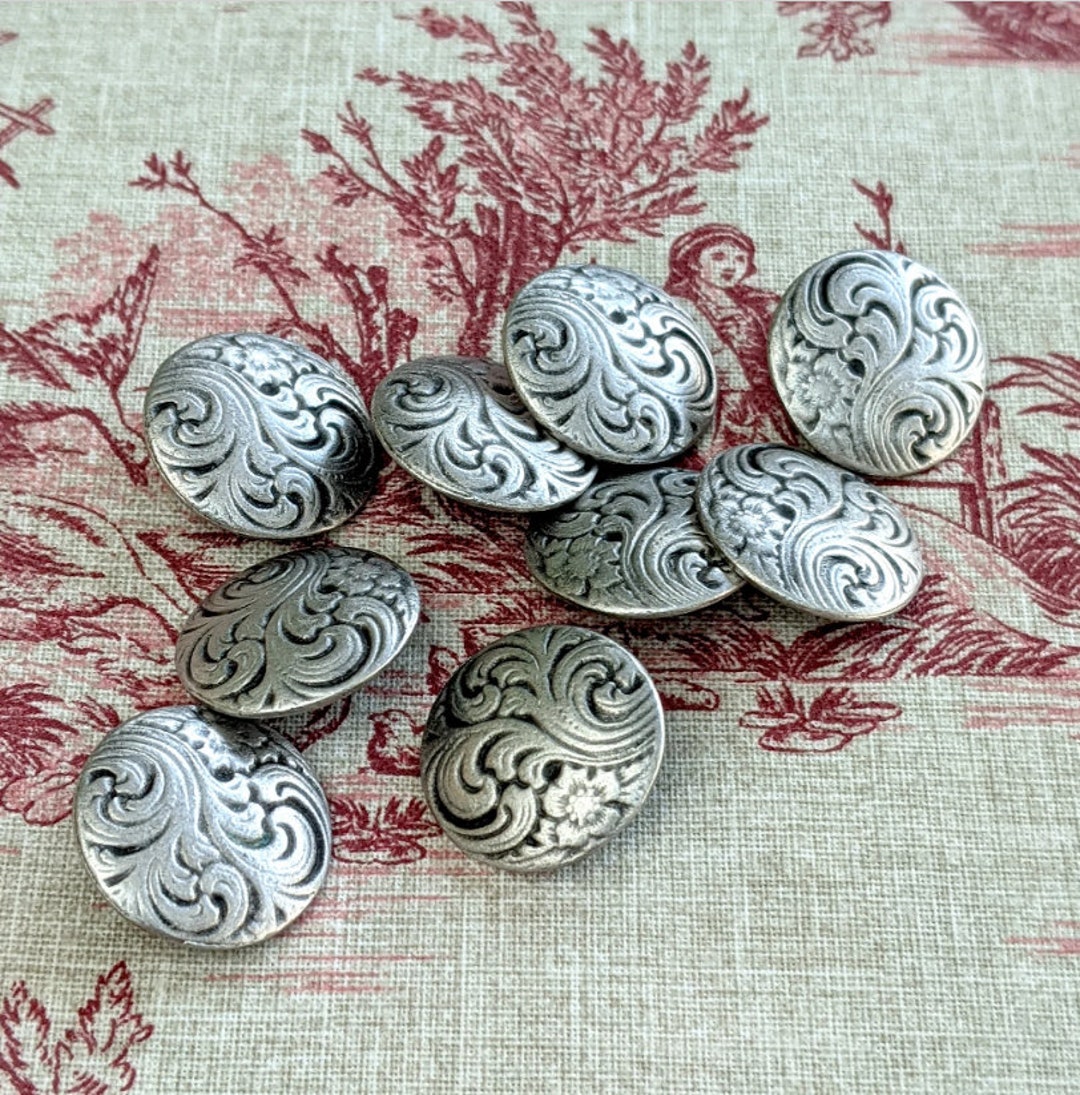 Traditional Costume Buttons, Dirndl Buttons, Metal Buttons, Antique ...