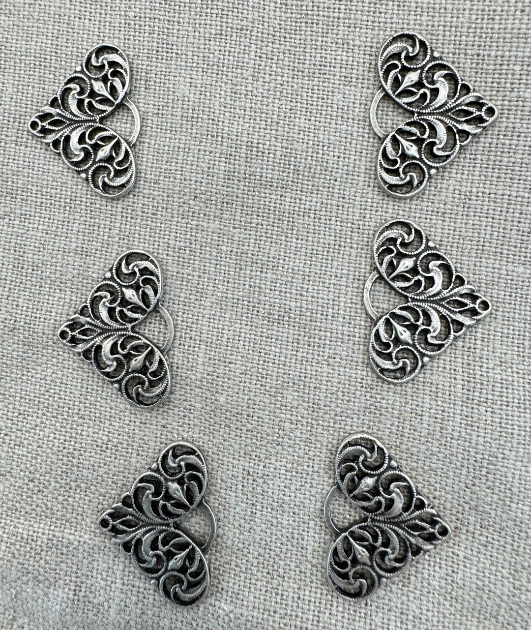 Dirndl Hooks, Bodice Hooks, Bodice Eyelets, Metal, Antique Silver ...