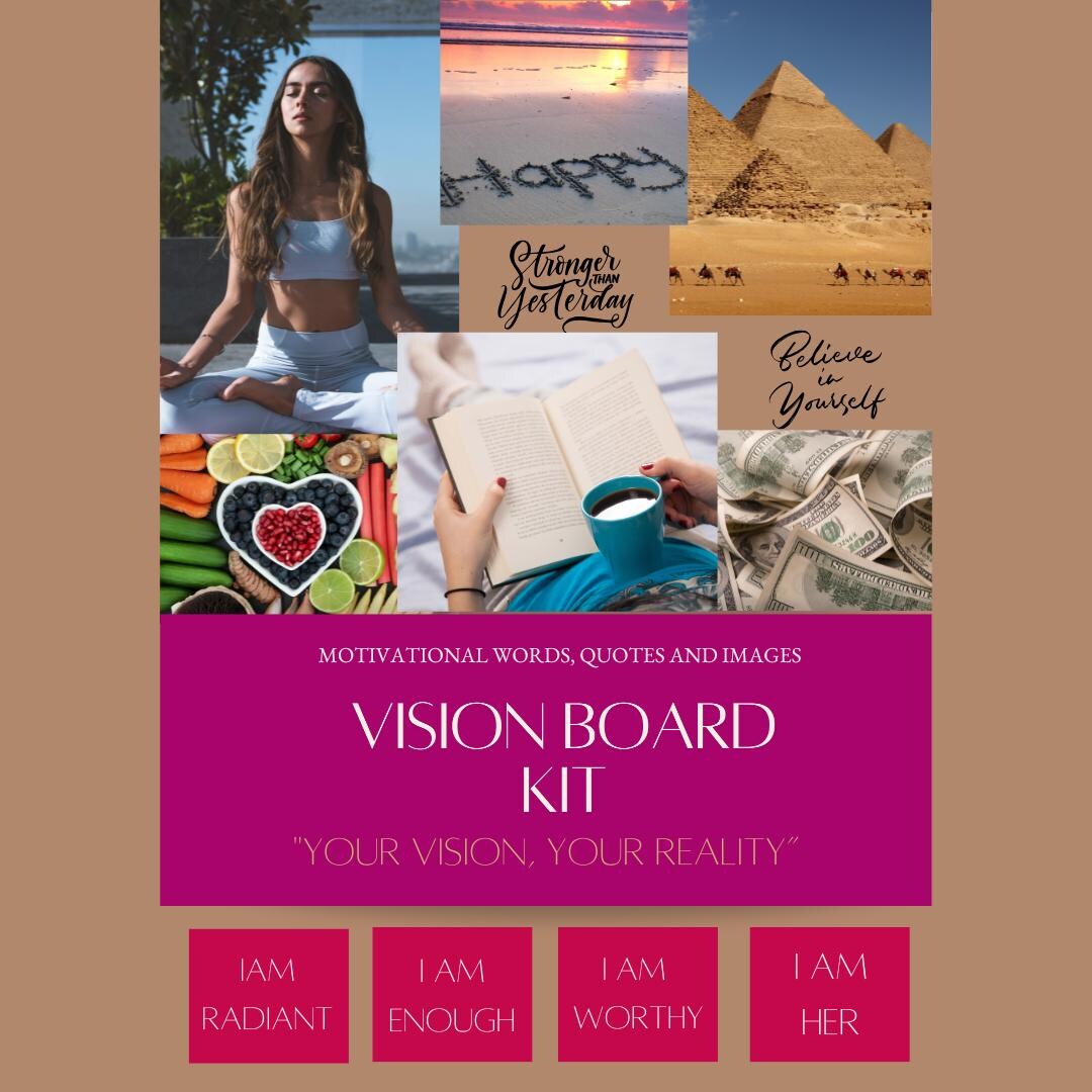 Digital Vision Board Kit: Printable Templates for Goal Setting ...