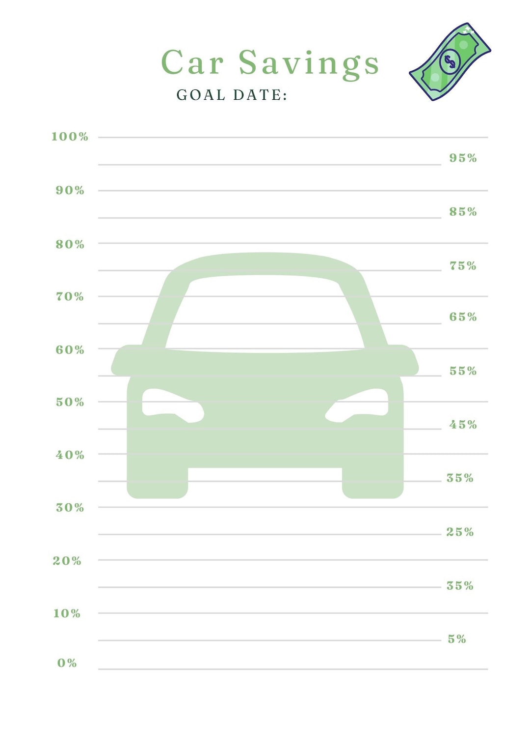 Car Savings Printable Tracker - Etsy