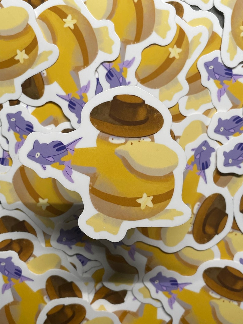 Cowboy Pokemon Stickers snorlax, Psyduck, Gengar - Etsy
